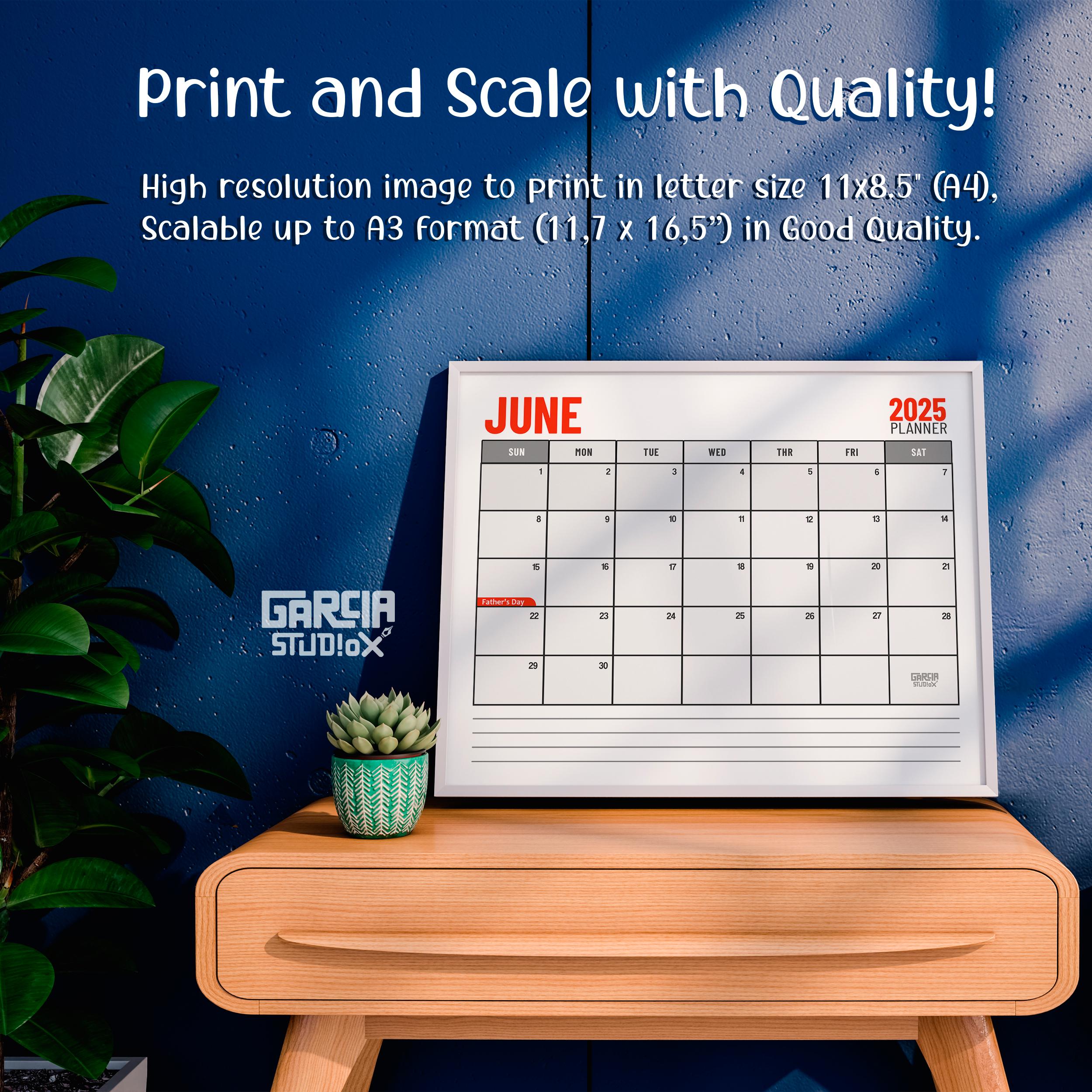 EDITABLE June 2025 Calendar, Fillable Planner, Monthly Schedule for ...