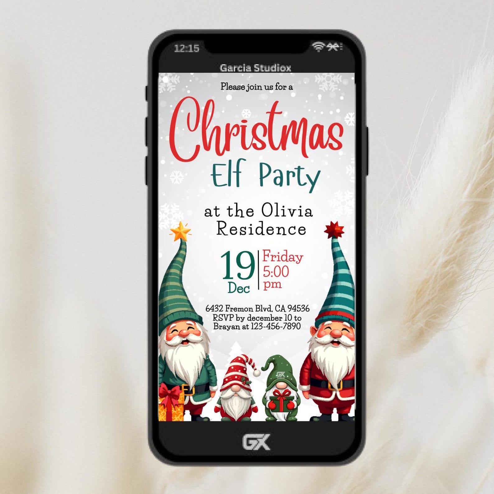 EDITABLE Christmas Elf Party Invitation, Custom Holiday Event Template ...