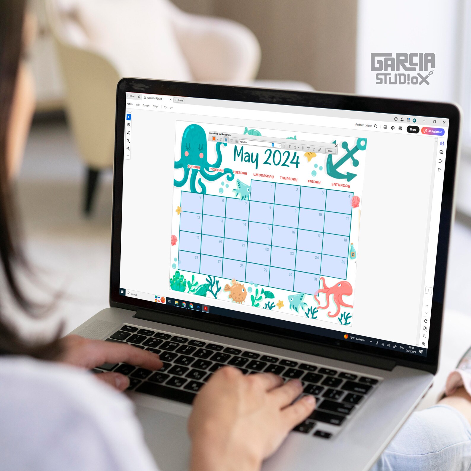 EDITABLE May 2024 Calendar, Fillable Spring Planner, Monthly Schedule ...