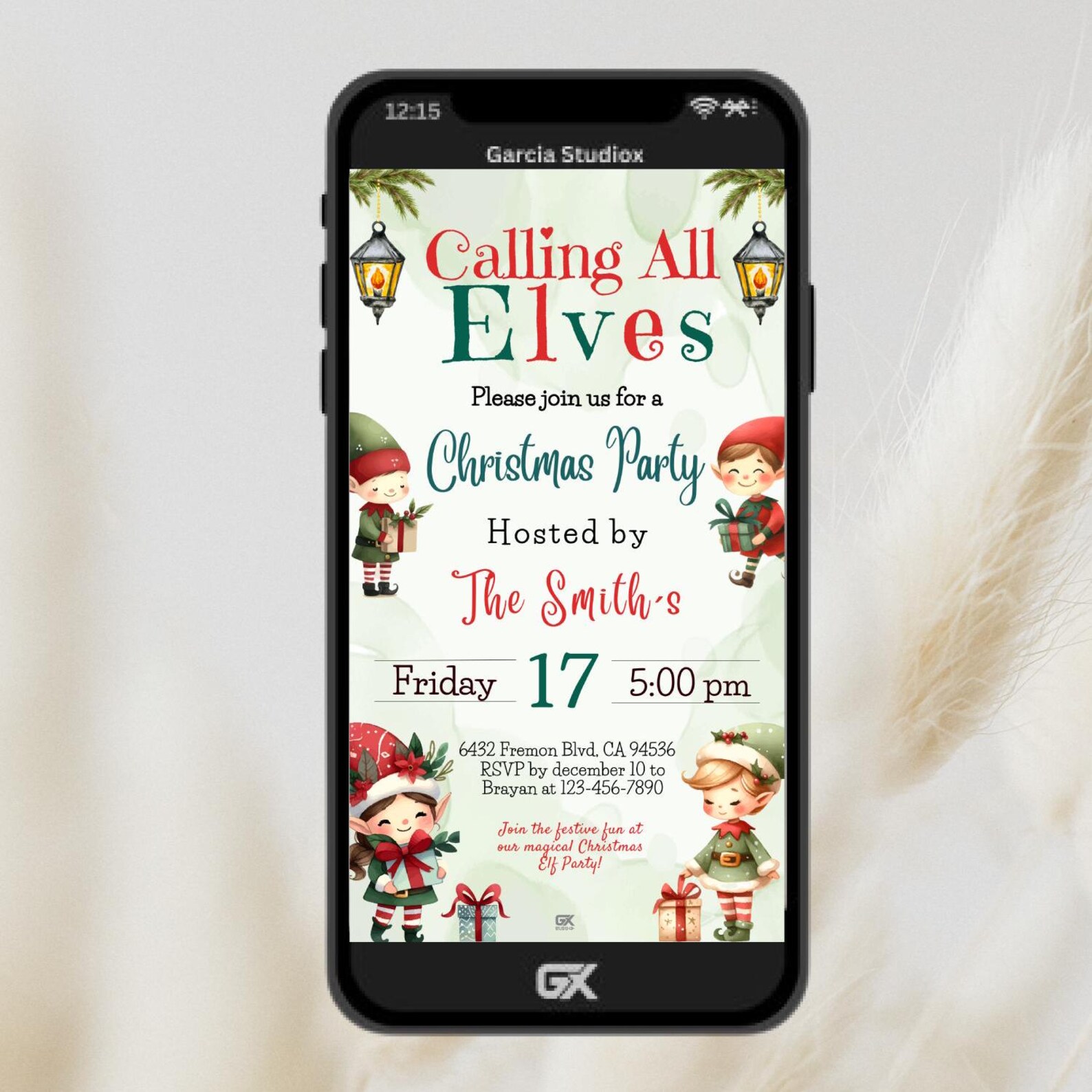 EDITABLE Christmas Elf Party Invitation, Customizable Holiday Elf Event ...