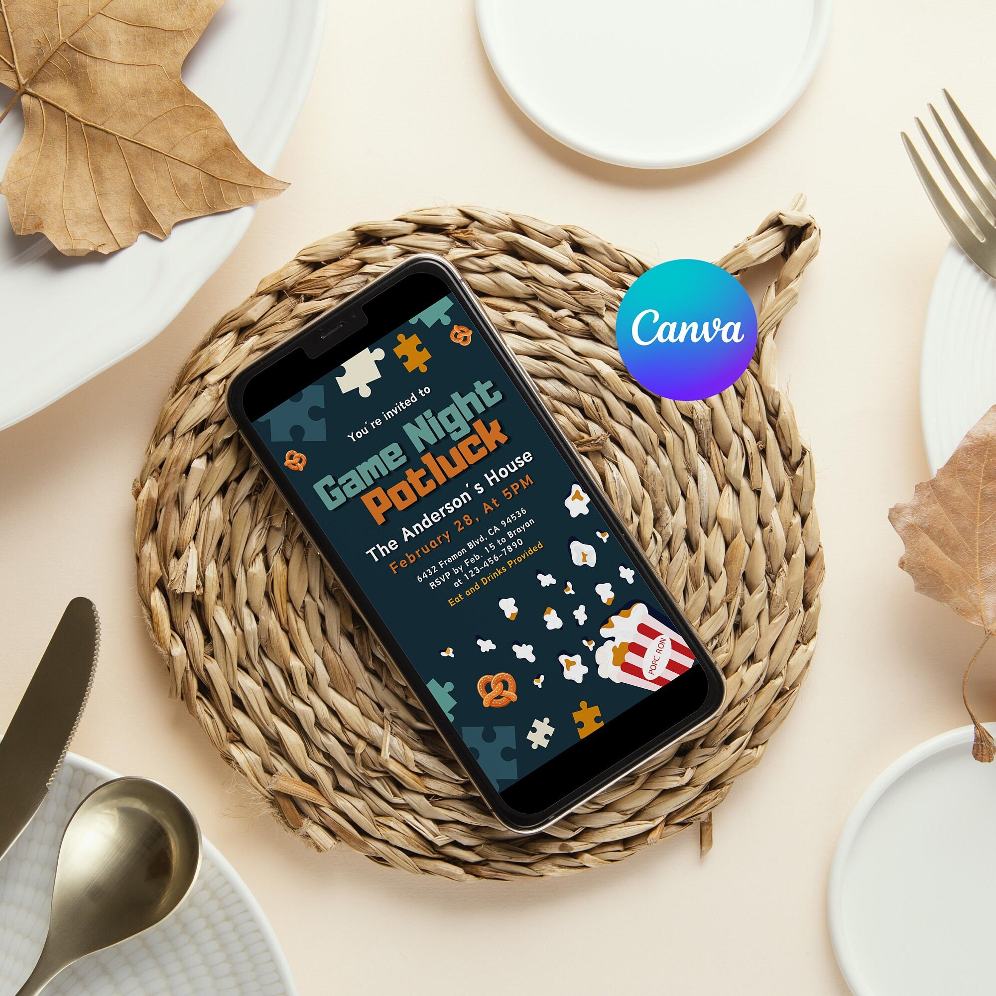 Game Night Potluck Invitation, Game Party Potluck Invite, Board Game ...