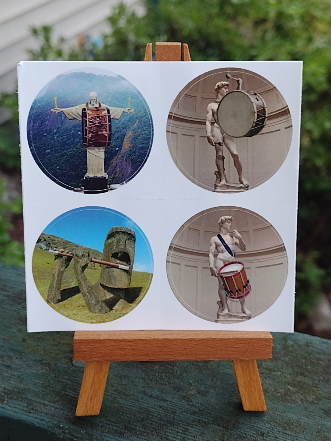 Fife and Drum Statues Sticker Sheet - Etsy