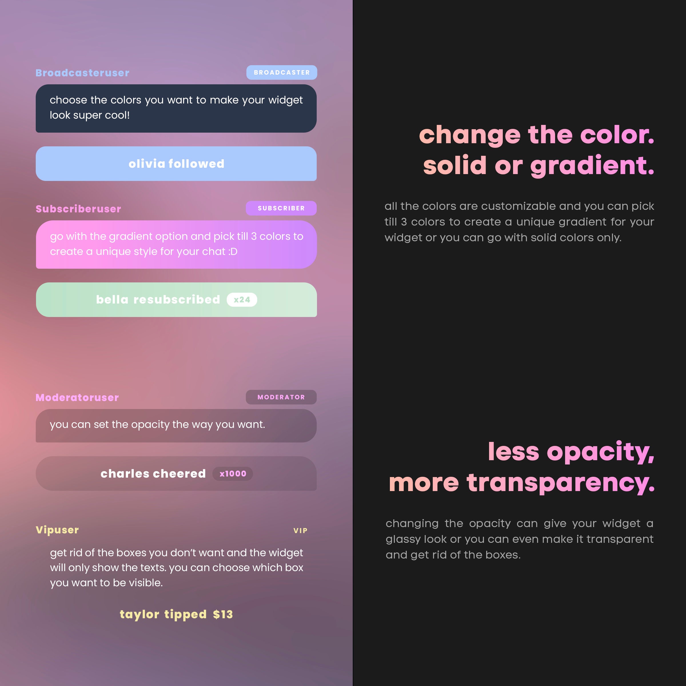 Bubble Gum: Chat Widget With Alerts Integrated | Customizable With ...