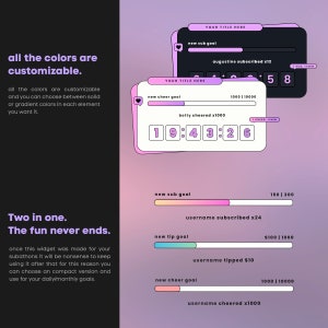 Countdown Goal Widget: With Integrated Alerts for Subathon and Daily ...