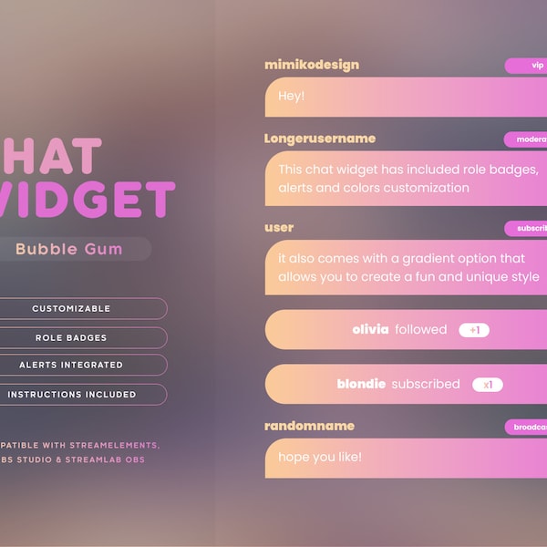 Twitch Chat Widget - Etsy