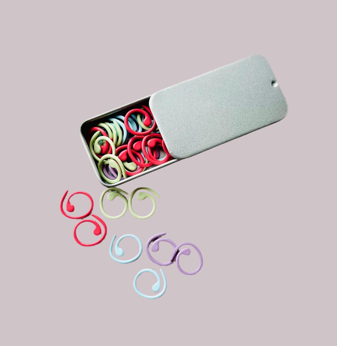 Coloured Split Ring Stitch Markers Stich 40pk - Etsy
