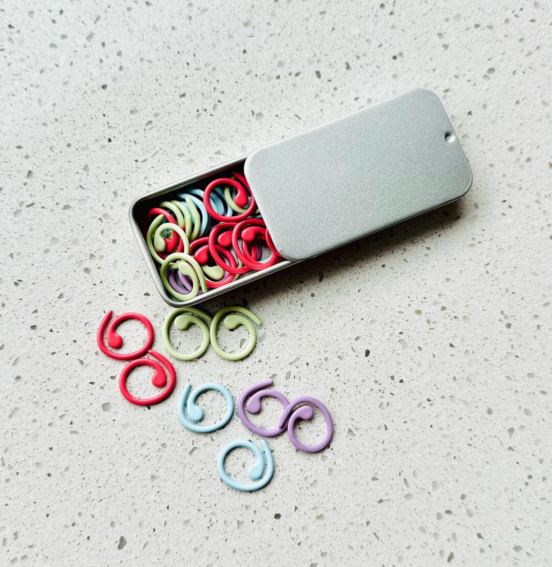 Coloured Split Ring Stitch Markers Stich 40pk - Etsy