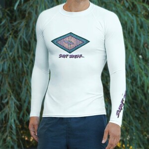 Retro Surf Long Sleeve Rash Guard | 90s Vintage Shirt | Ocean Lovers ...