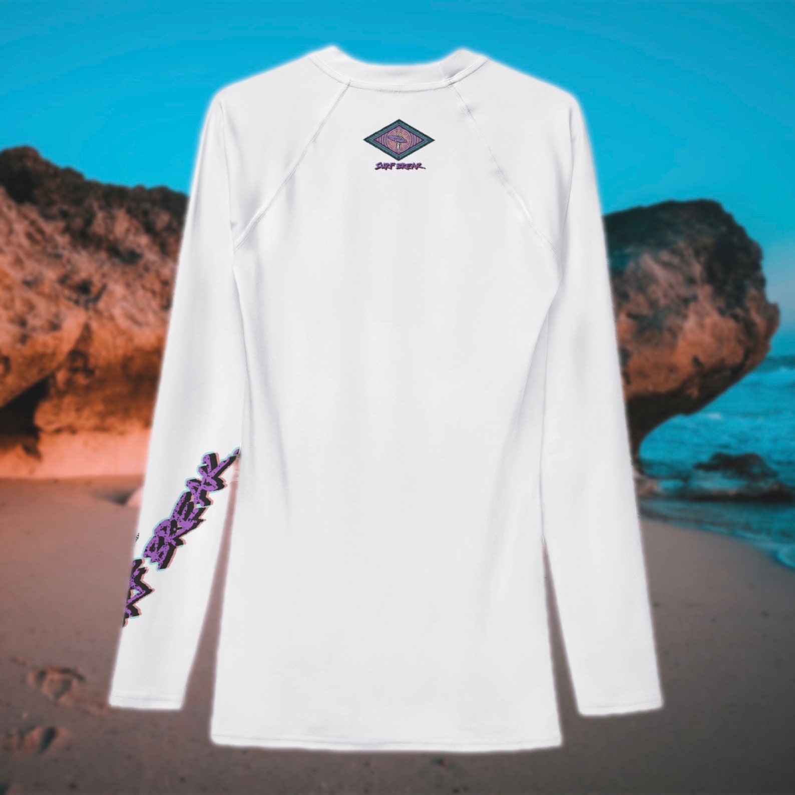 Retro Surf Long Sleeve Rash Guard | 90s Vintage Shirt | Ocean Lovers ...