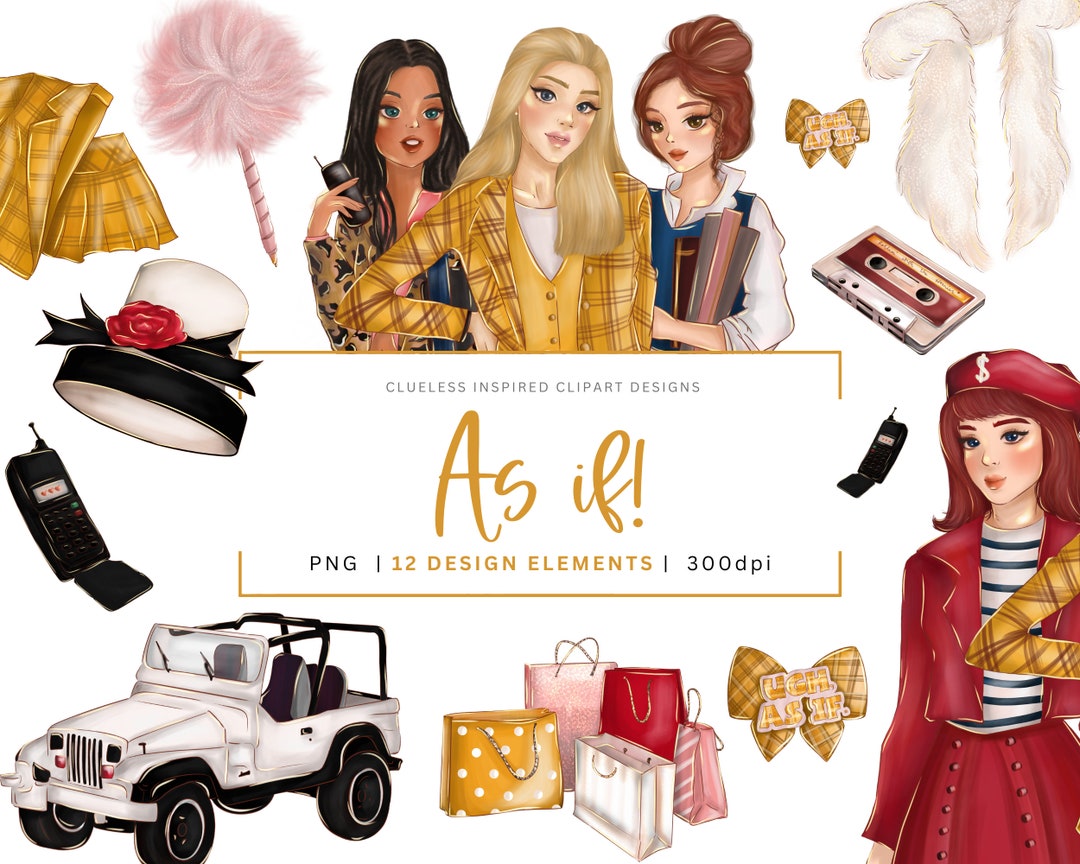 Clueless 'as If' Exclusive Clipart Collection - High-quality PNG ...