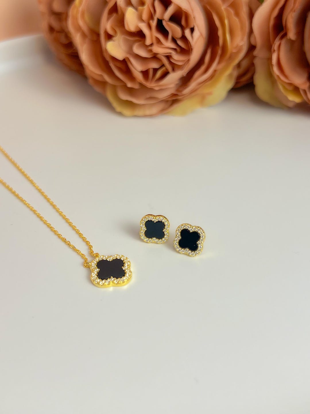 Mini Clover Set, Jewelry Set, Clover Jewelry Set, Silver Jewelry Set ...