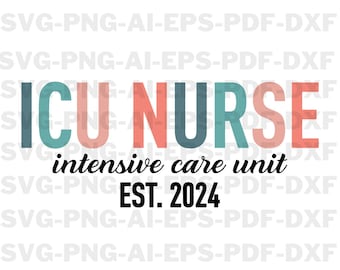 ICU Nurse SVG Bundle, Intensive Care Nurse Png Pack, ICU Unit Rn ...