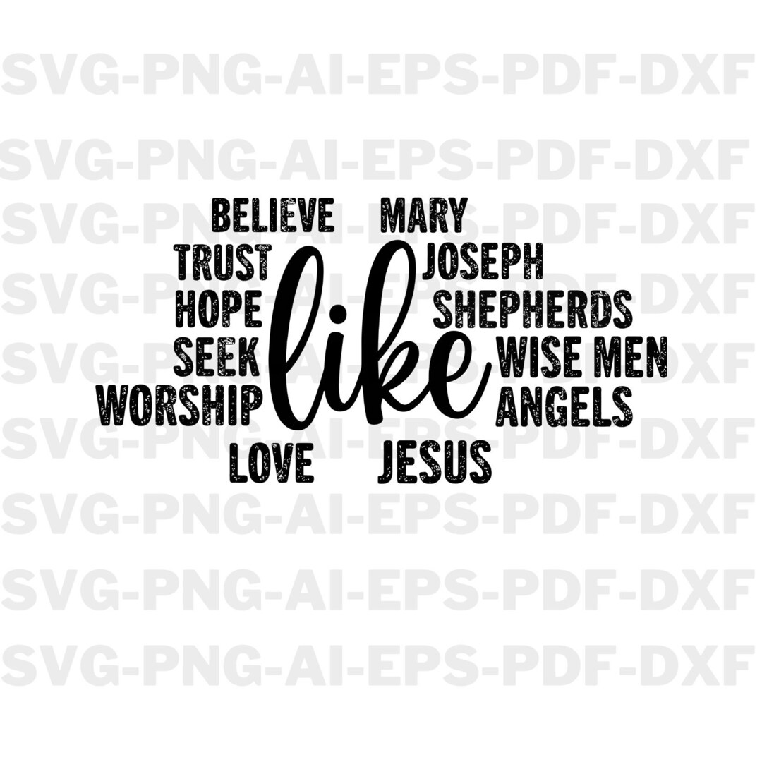 Believe Like Mary Svg, Faith Christmas Png, Jesus Christmas Png, Faith ...
