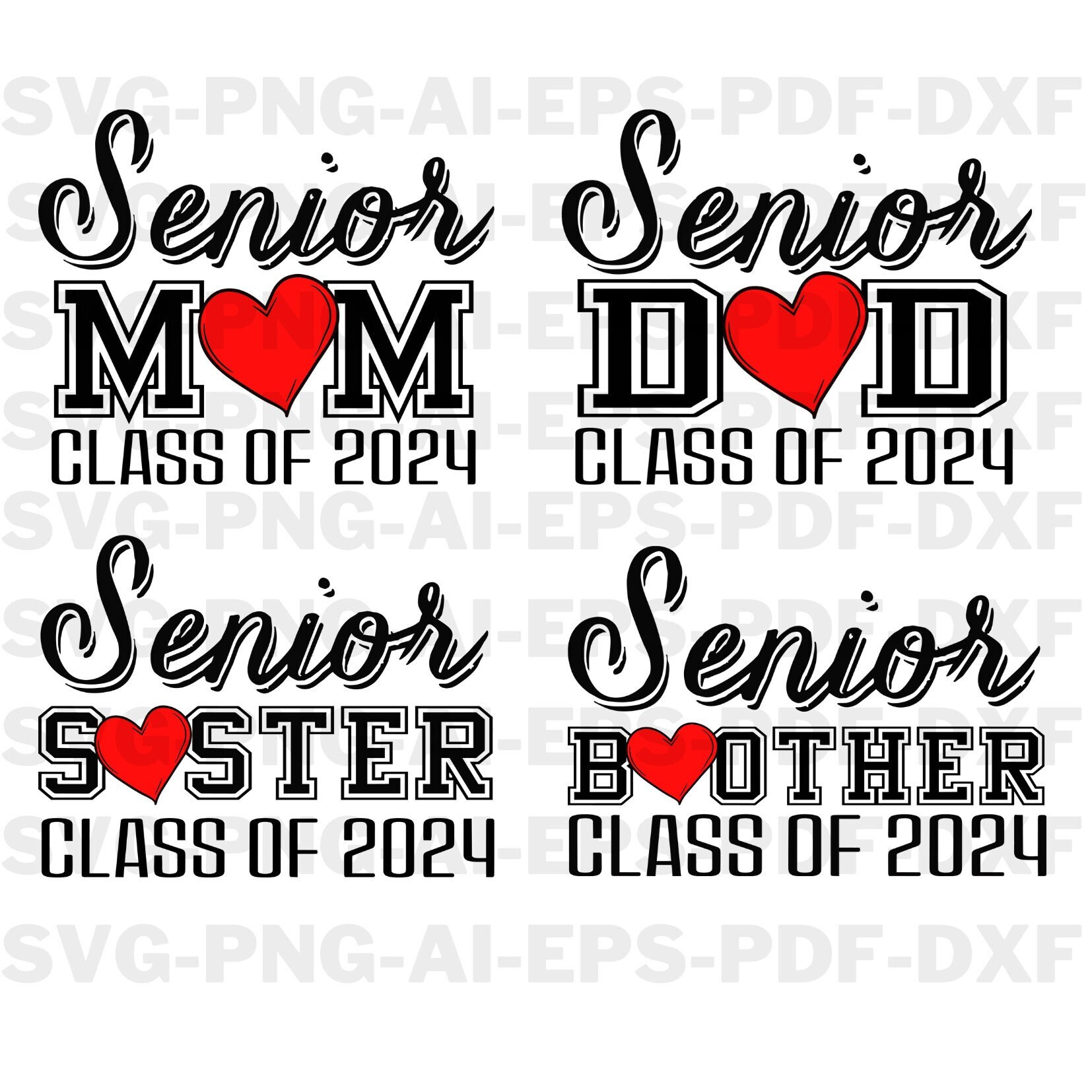 2024 Graduation Family Png, Family of the Graduate Png, Back to School ...