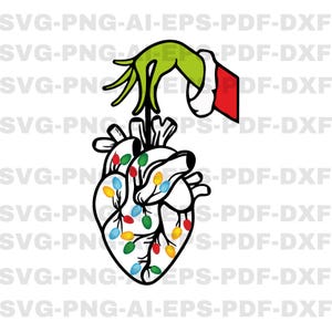 Christmas Cardiac Svg, Heart Anatomy Ghosts Png, Cardiology Heart ...