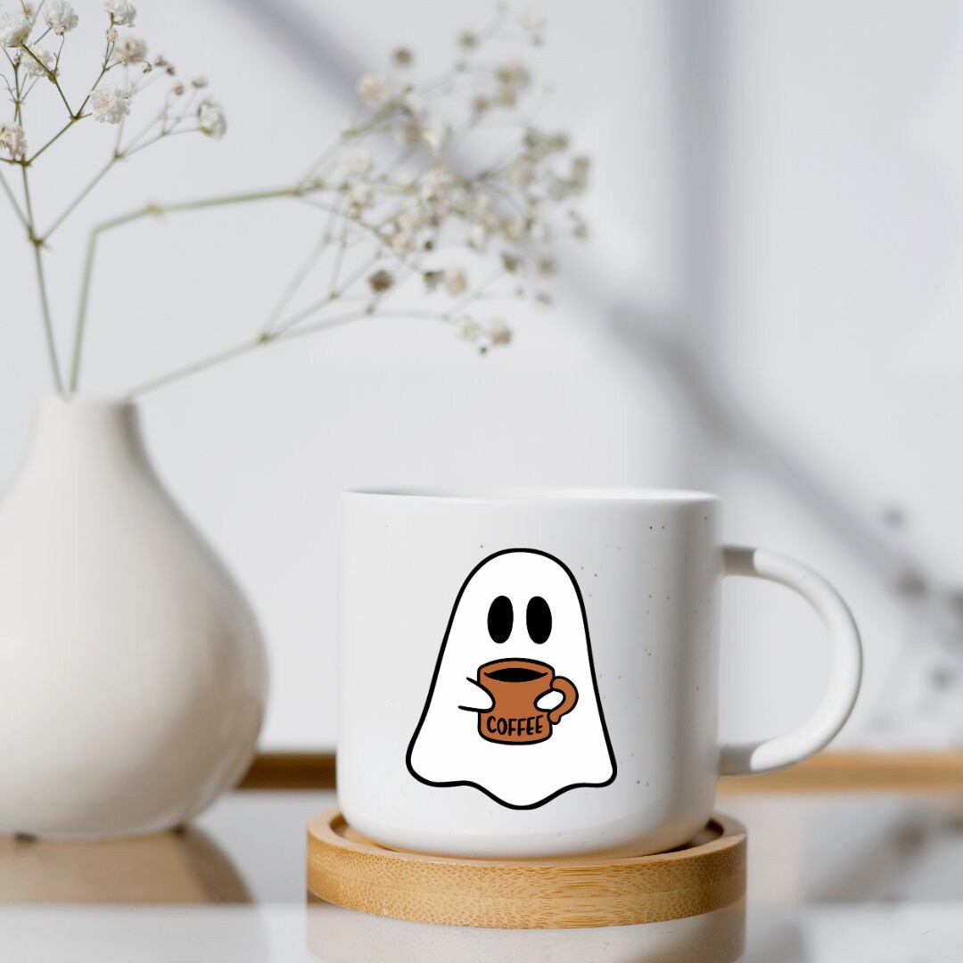 Сute Little Ghost Coffee Png, Cute Spooky Coffee Svg, Fall Coffee Lover ...