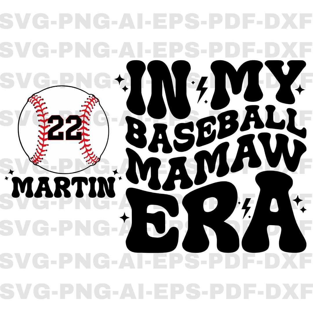 Custom in My Baseball Mamaw Era Svg, Baseball Mamaw Svg, Baseball Game ...