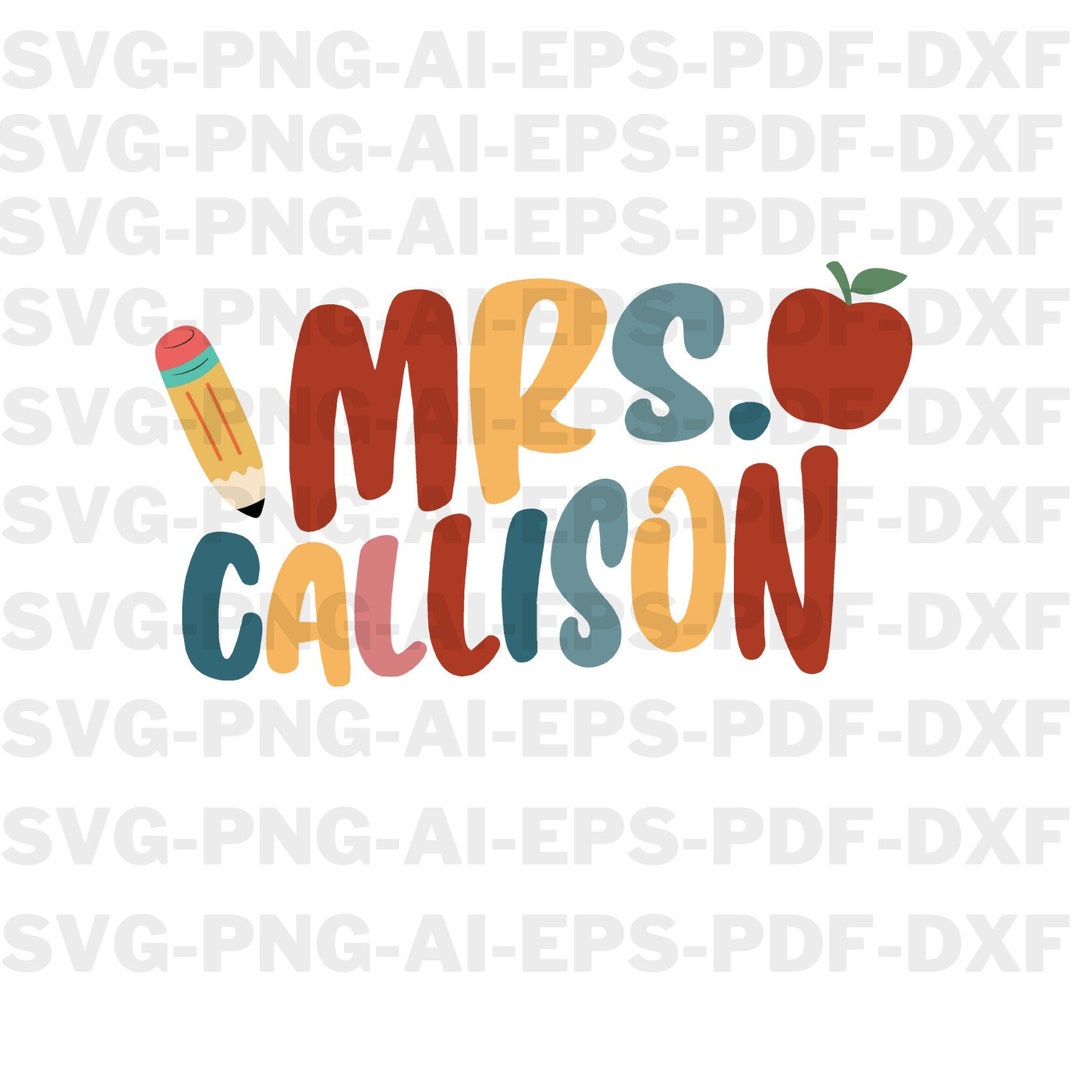 Personalized Teacher Svg, Personalized Teacher Png - Etsy