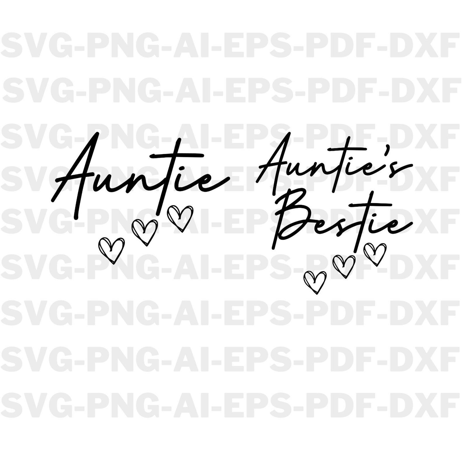 Auntie Svg, Auntie's Bestie Svg, Aunties Bestie Matching Svg, Aunt and ...