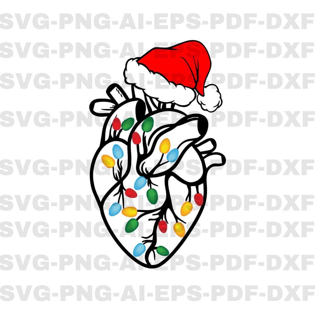 Christmas Cardiac Svg, Cardiology Heart Warrior Svg, Holiday Registered ...