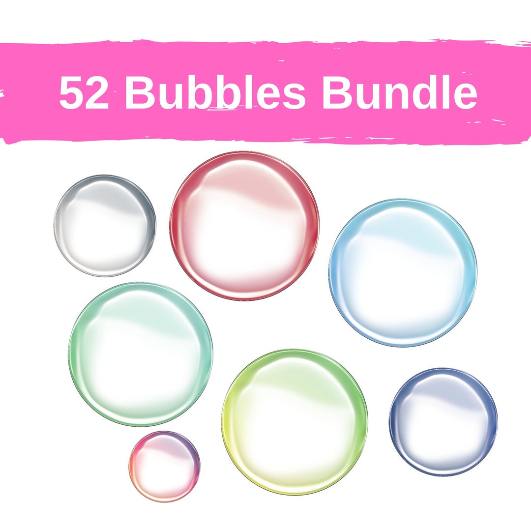 52 Bubbles Png, Rainbow Bubbles Png, Bubble Png, Blowing Bubbles Png - Etsy