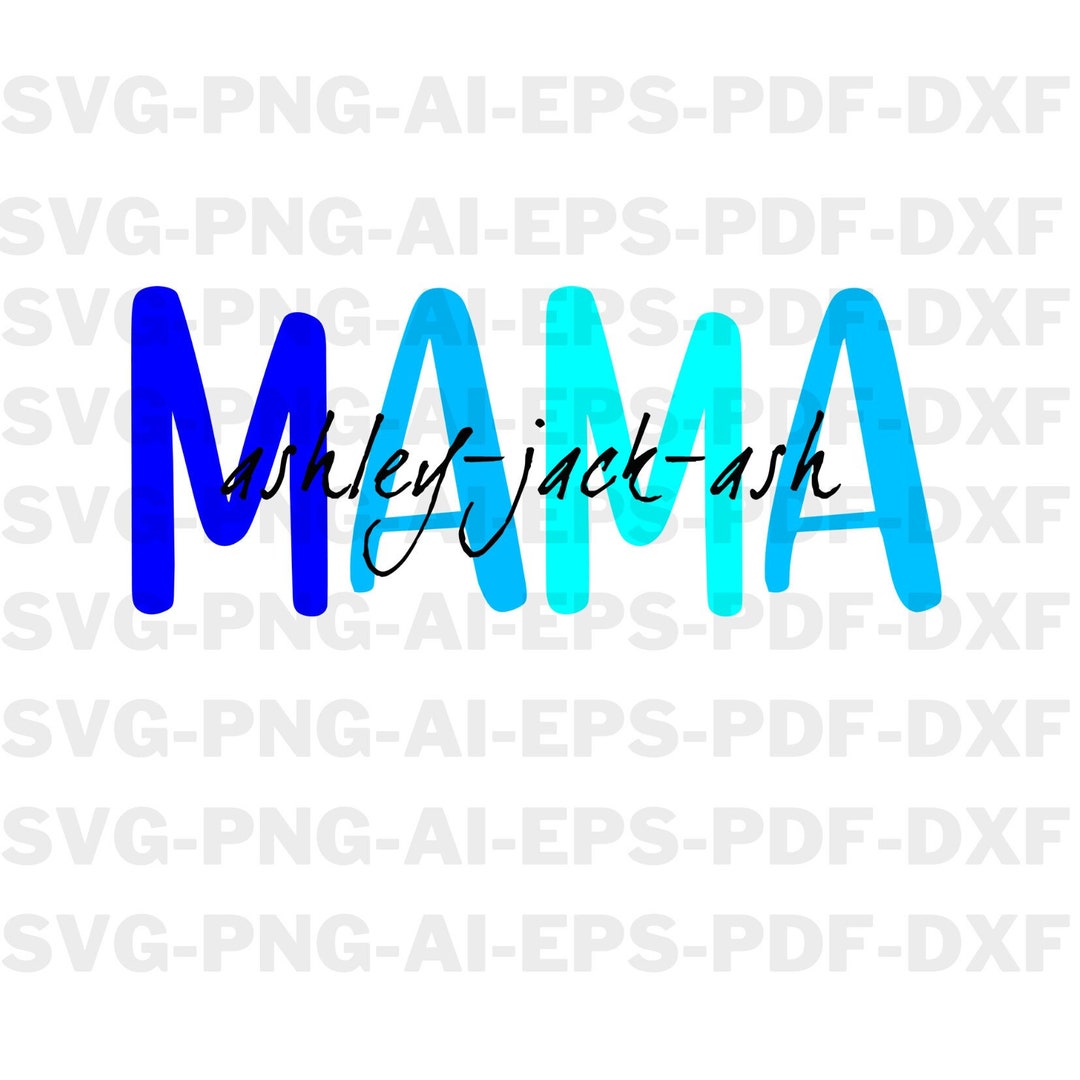 Personalized Mom Svg, Kids Names Svg, Mother's Day Svg, Custom Kid's ...