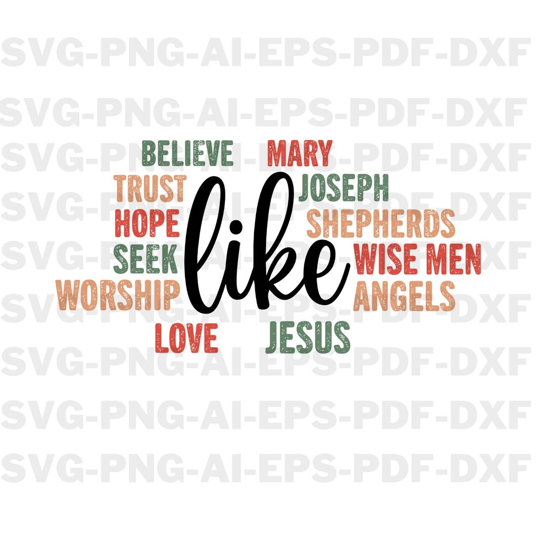 Believe Like Mary Svg, Faith Christmas Png, Jesus Christmas Png, Faith ...
