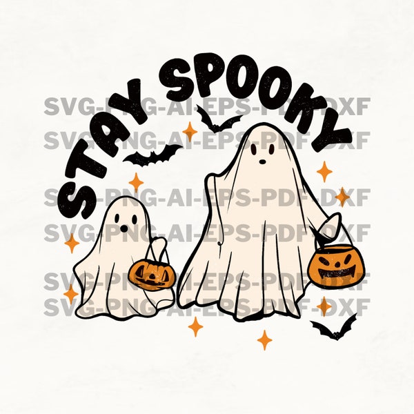 Cute Flower Ghosts Bundle PNG ONLY Digital Download, Cricut Silhouette ...