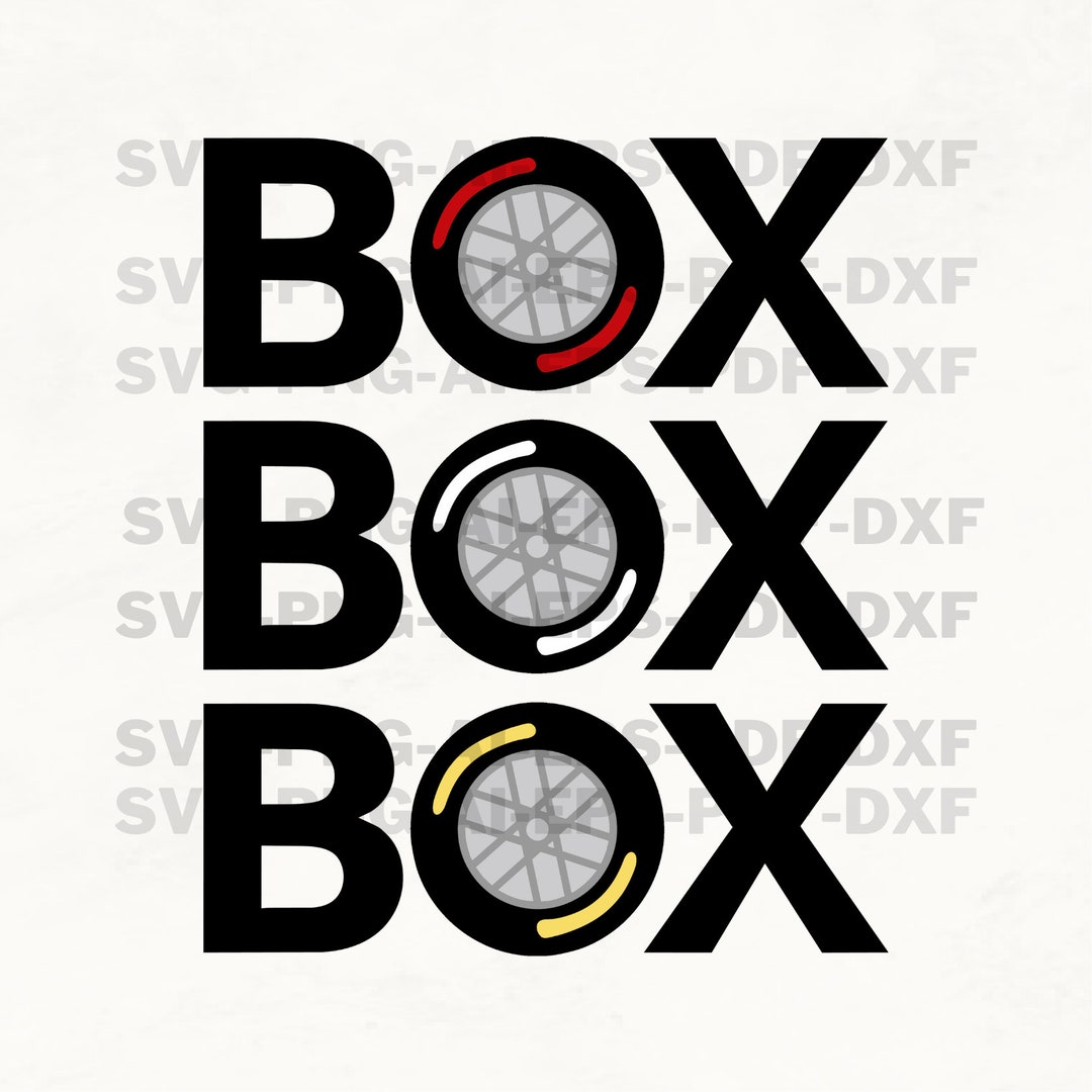 Formula 1 Box Png, Box Box Box Svg, Formula 1 Svg - Etsy