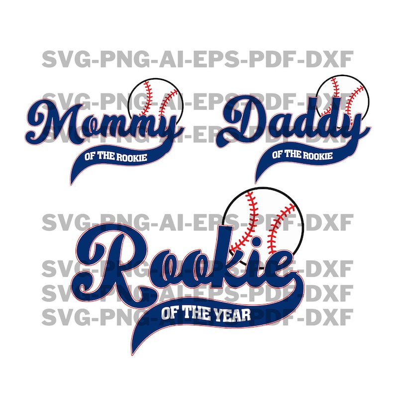 First Birthday Rookie of the Year Svg Baseball Family SVG - Etsy
