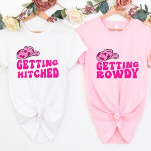 Getting Hitched Getting Rowdy Svg, Bachelorette Party Svg, Wedding Svg ...