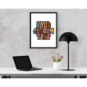 Custom Text Svg, Retro Font Png, Personalized Svg, Groovy Text Svg ...