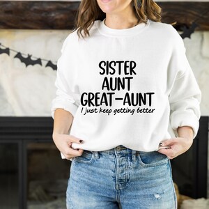 Sister Aunt Great Aunt Svg, Sister Svg, Aunt Svg, Pregnancy ...