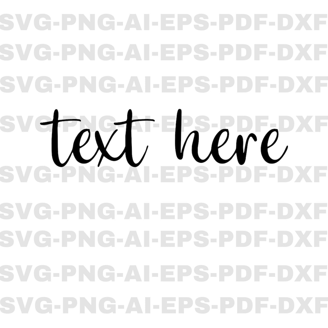 Text Here Svg, Custom Wavy Text, Personlized Text Svg, Custom Png ...