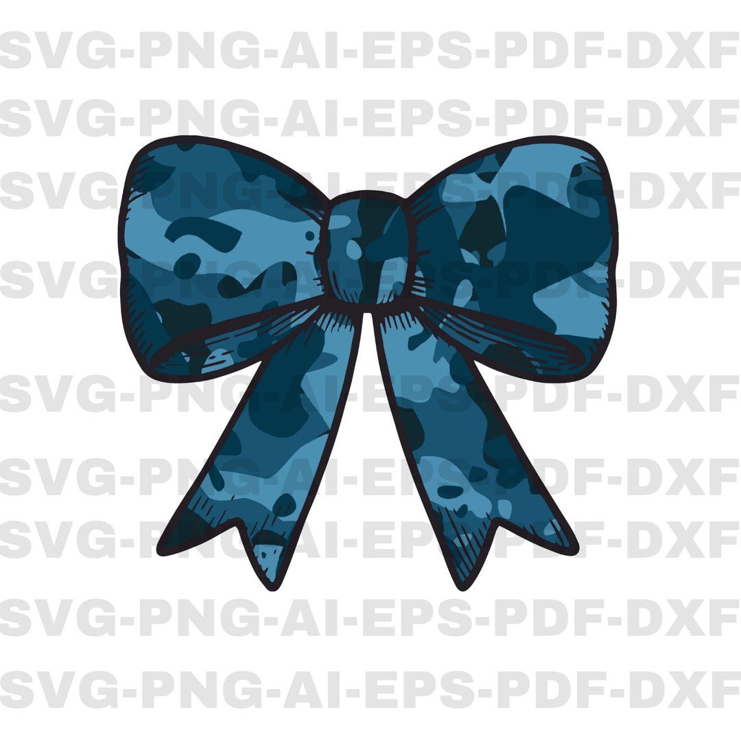 Camouflage Old Camo Bow Svg, Coquette Bow Hunting Camouflage Png ...