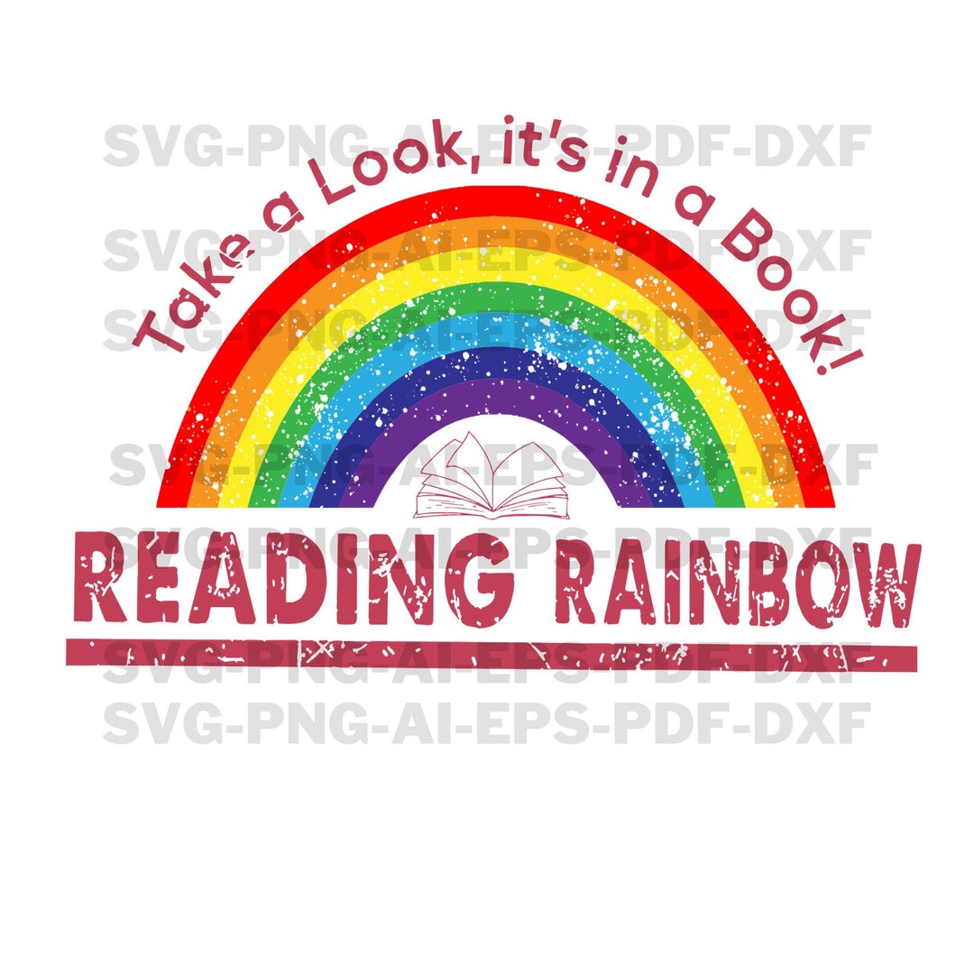 Reading Rainbow Svg, Book Rainbow Png, Lgbt Book Svg, Reading Book Svg ...