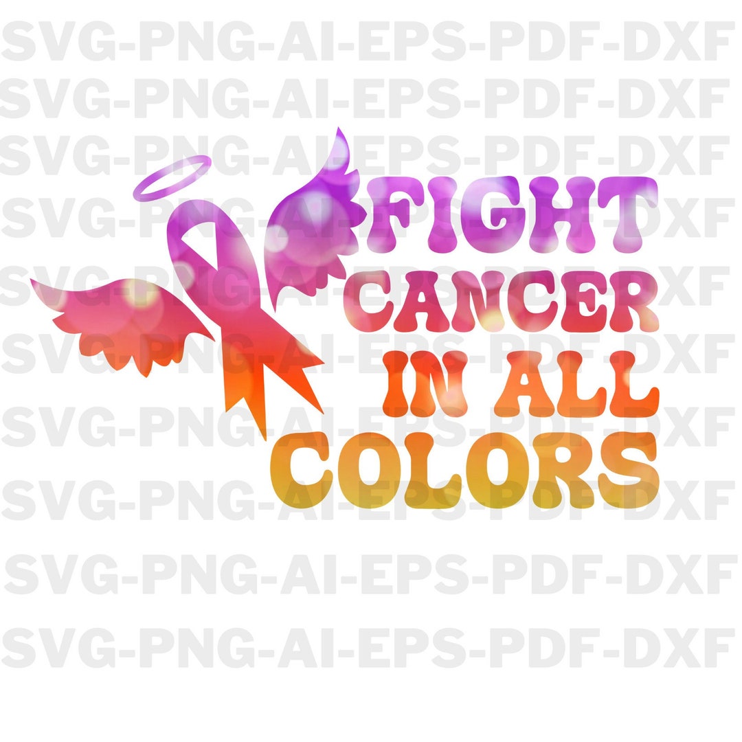 Fight Cancer in All Colors Png, Cancer Awareness Png, Find a Cure Png ...