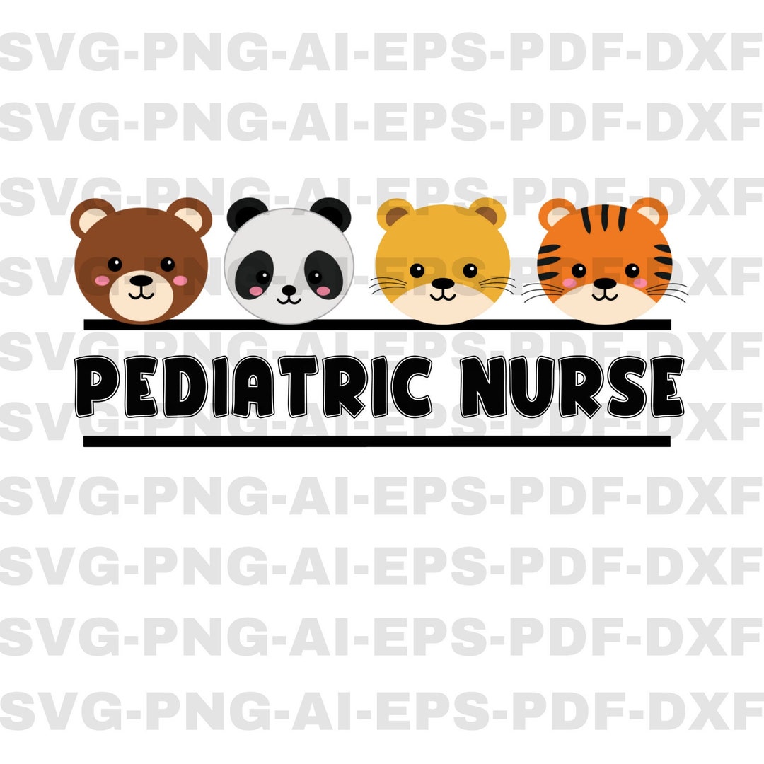 Pediatric Nurse Svg, Pediatric Nurse Animals Png, Peds Nurse Svg ...