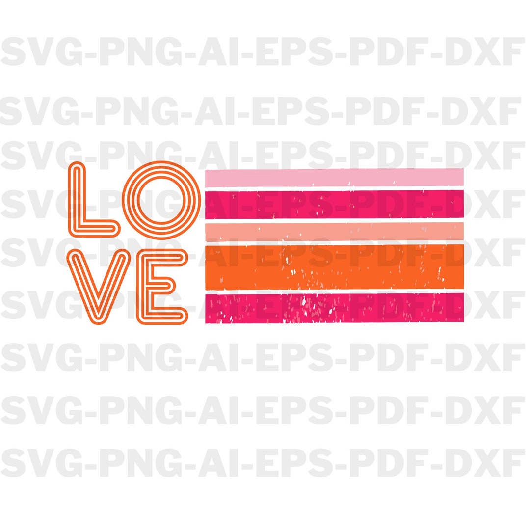 Love Svg, Retro Love Svg, Love Png, Groovy Love Svg, Love Png ...
