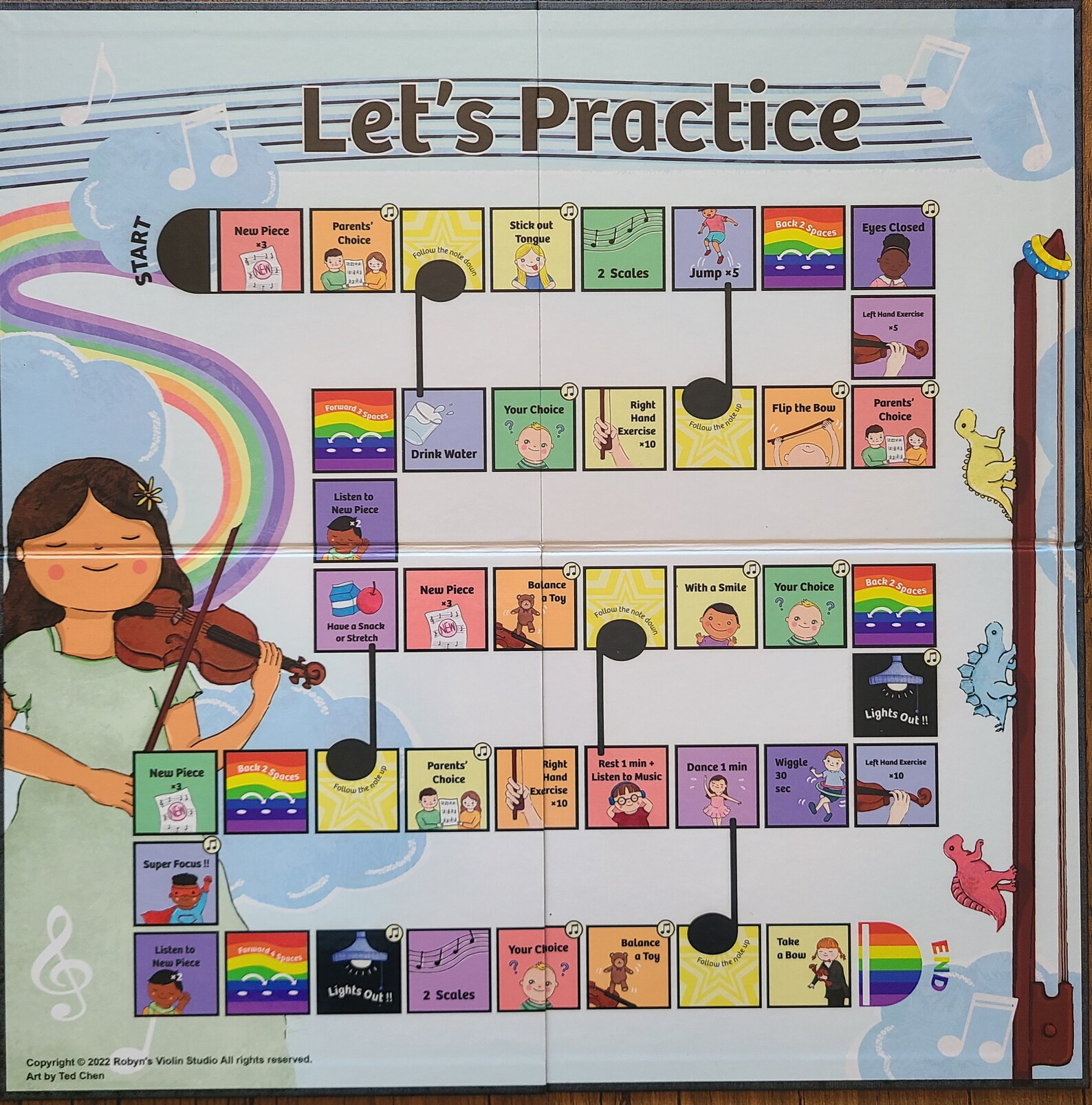 Violin Practice Game - Game Board Only - Etsy