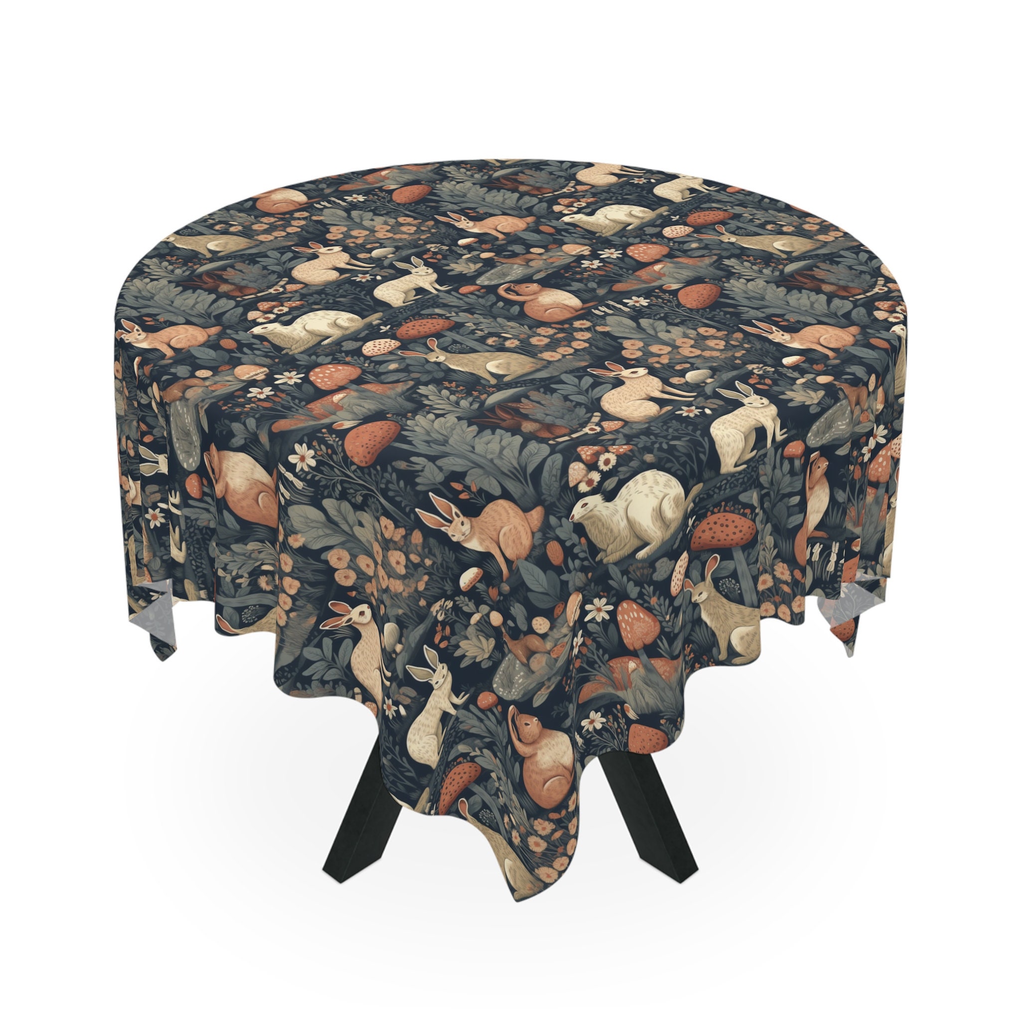 Forest Animal Cottagecore Square Tablecloth - Etsy