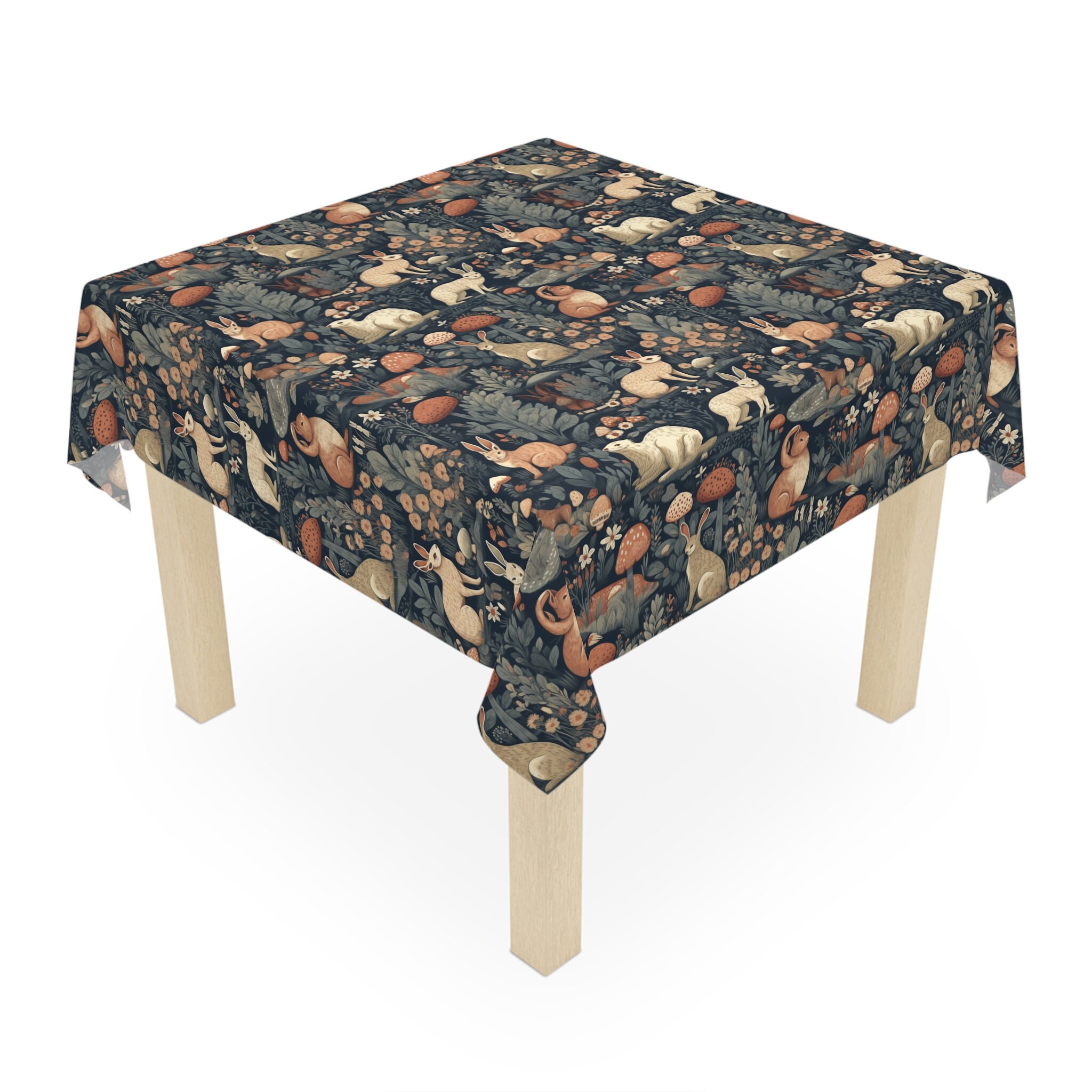 Forest Animal Cottagecore Square Tablecloth - Etsy