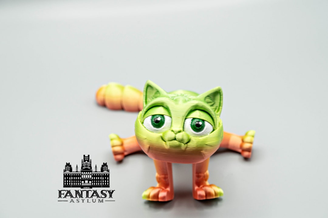 Custom 3D Printed Cat Toy, Articulating Fidget Toy, Sensory Toy, ADHD ...