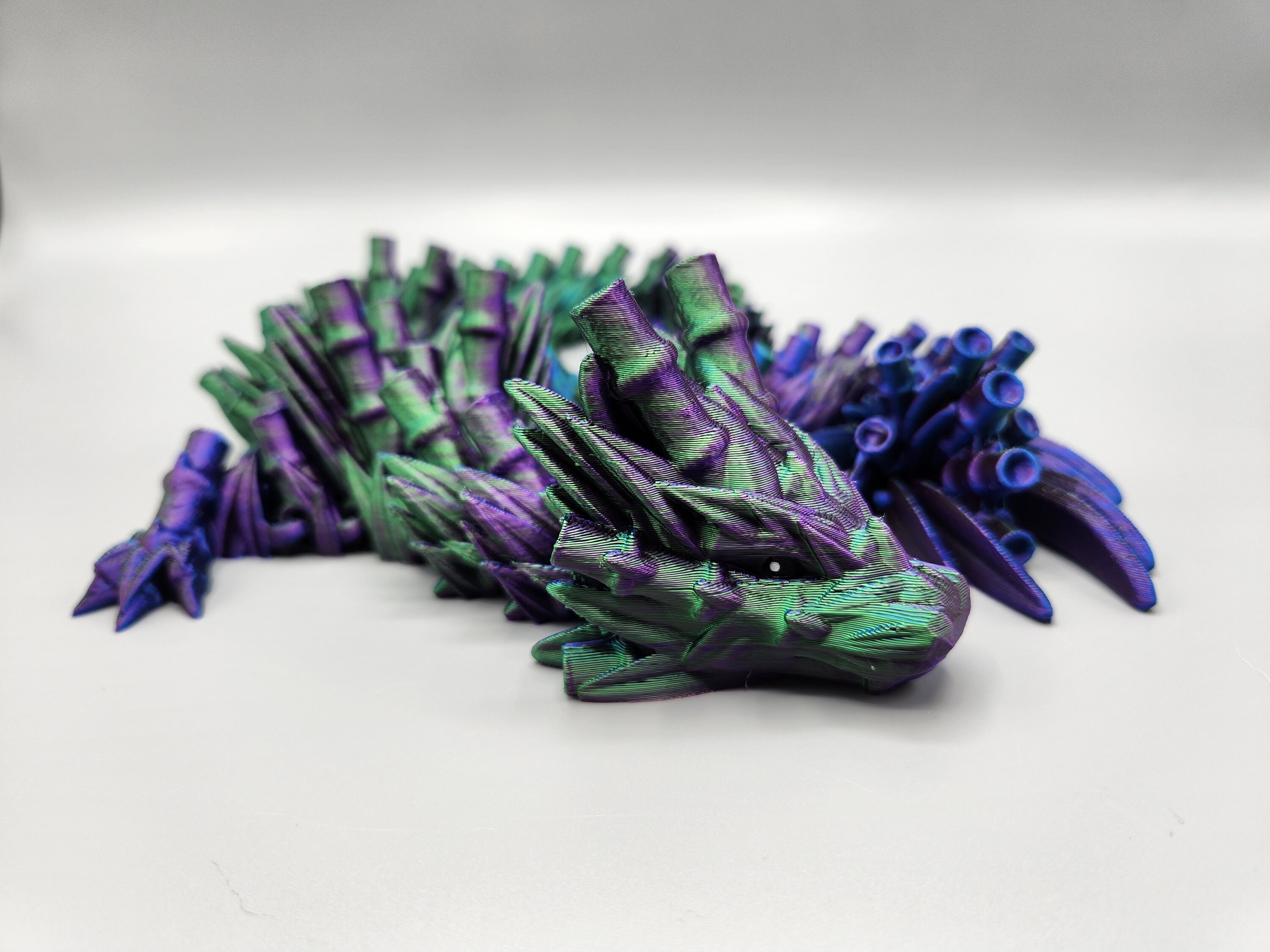 3D Printed Bamboo Dragon Fully Articulating Sensory Fidget Toy Adhd Toy ...