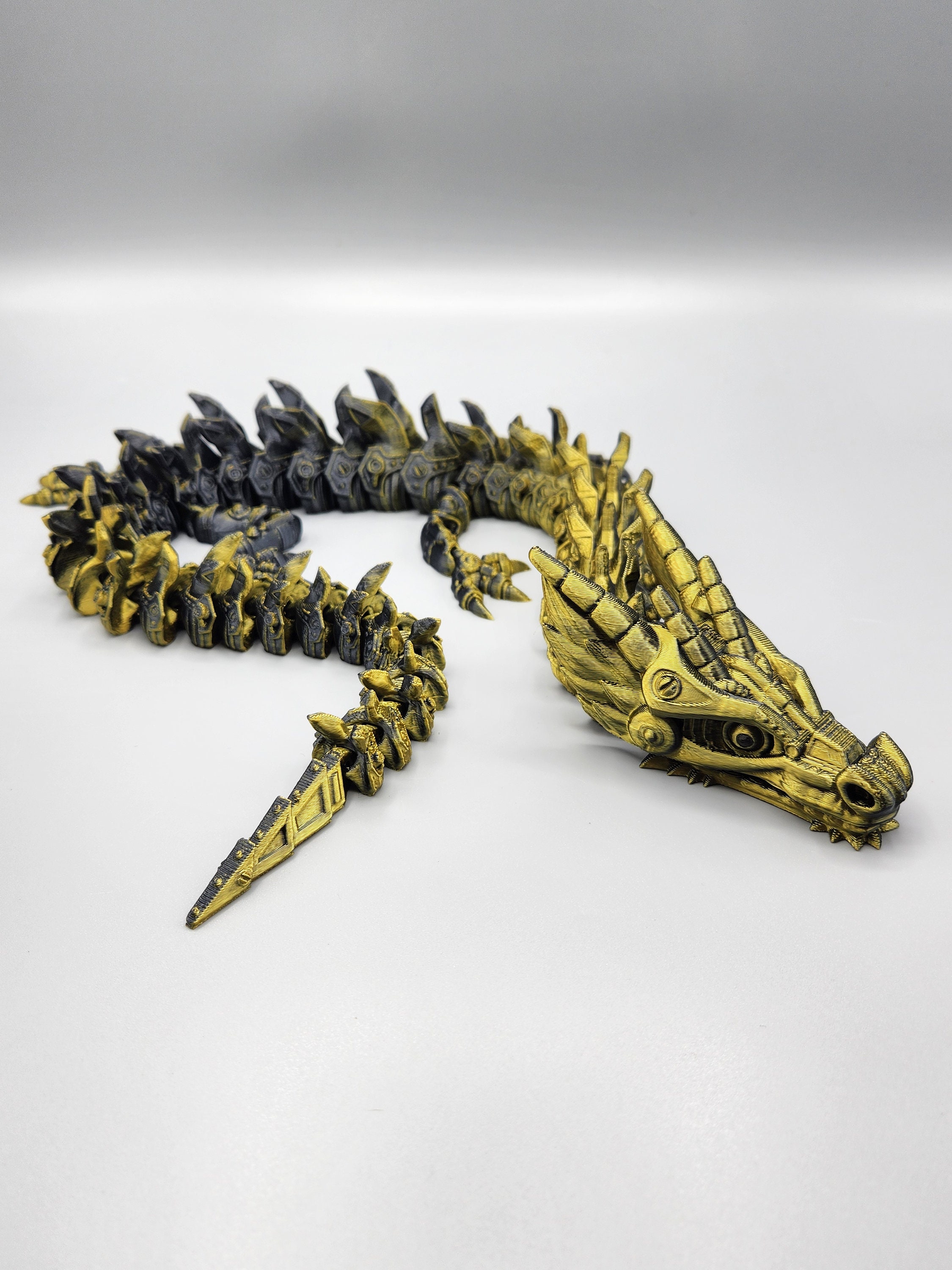 Custom 3d Printed Mech Steampunk Dragon Fidget Toy, Sensory Toy, Dragon ...