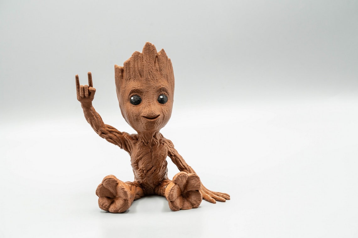 Groot Fan Art Statue Bust From Guardians of the Galaxy Rockstar Rock on ...
