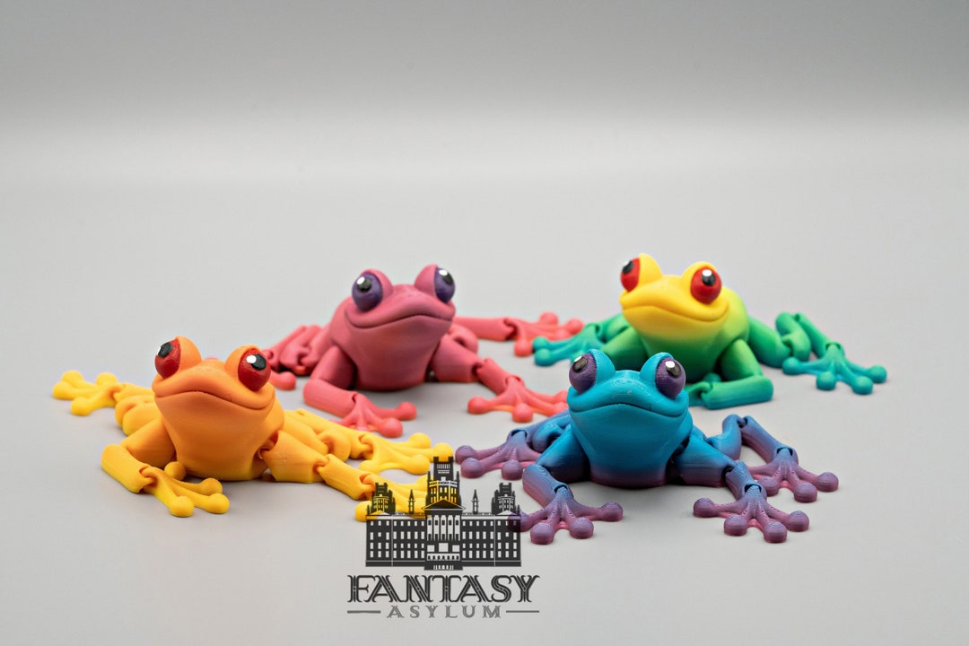 3D Printed Articulated Tree Frog Sensory Fidget Toy ADHD Toy, Treefrog ...