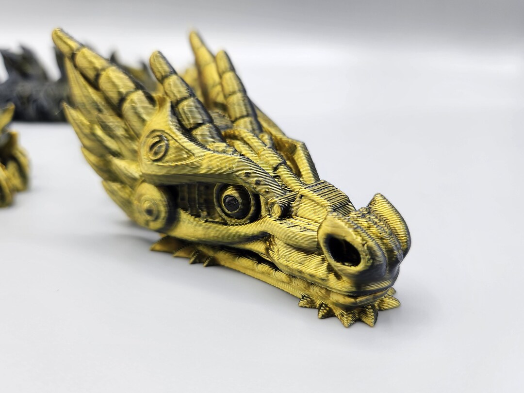 Custom 3d Printed Mech Steampunk Dragon Fidget Toy, Sensory Toy, Dragon ...