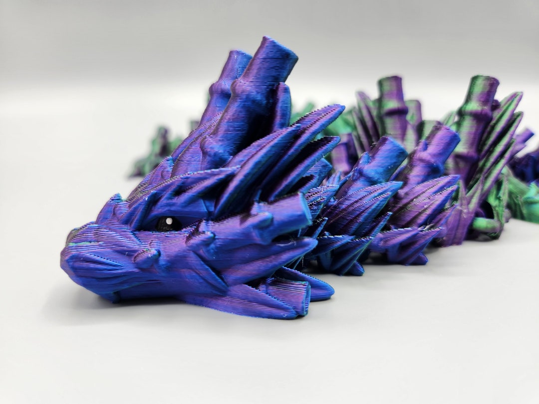 3D Printed Bamboo Dragon- Fully Articulating Sensory Fidget Toy Adhd ...