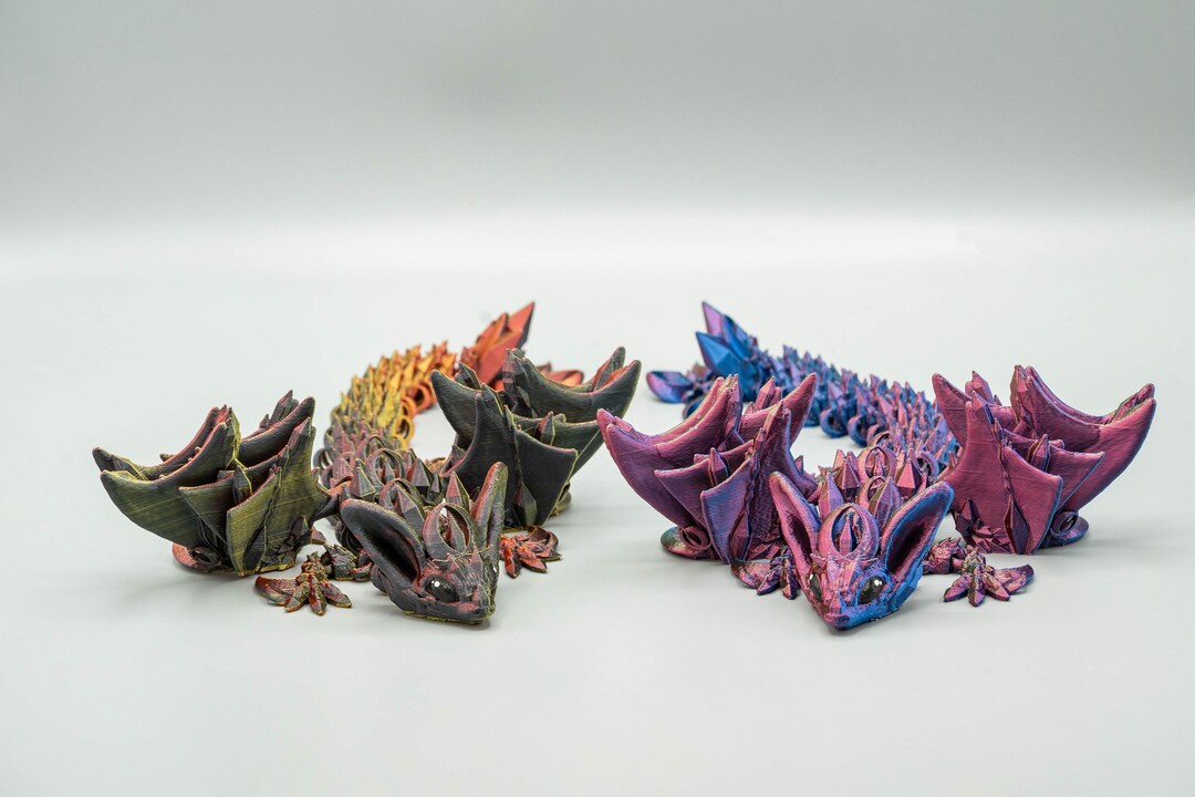 3D Printed Nightwing Dragon- Fully Articulating Sensory Fidget Toy Adhd ...